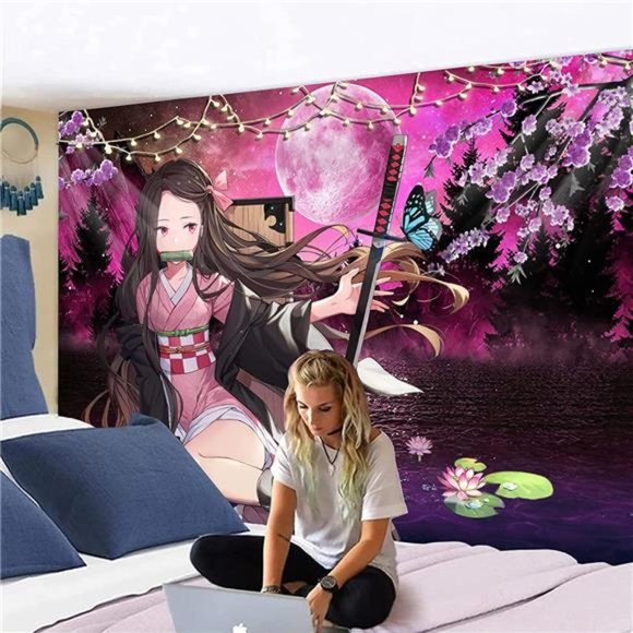 Other | Raging Rhino Demon Slayer Tapestry Anime Tapestry Cartoon ...